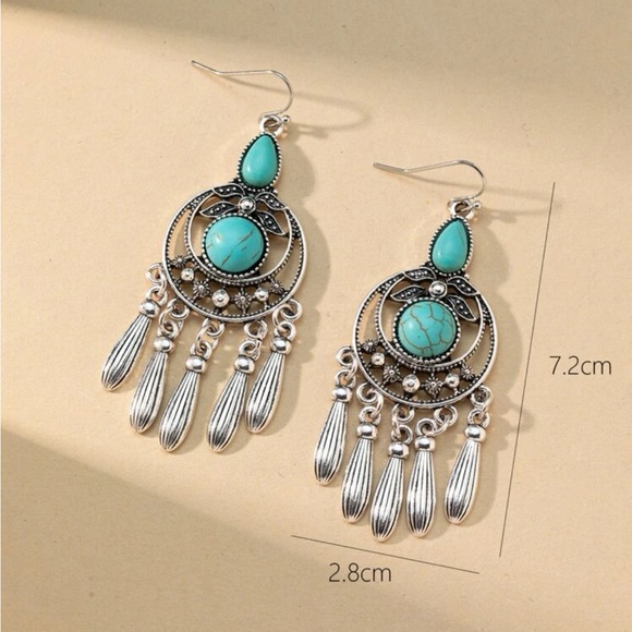 BellanBlue | Jewelry | Western Turquoise Antiqued Dangles Beth Dutton ...